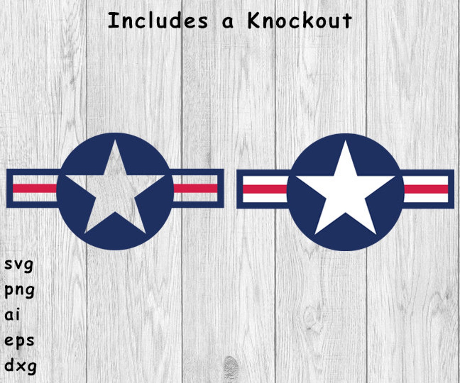 US Air Force Star svg png ai eps and dxf files for Auto | Etsy