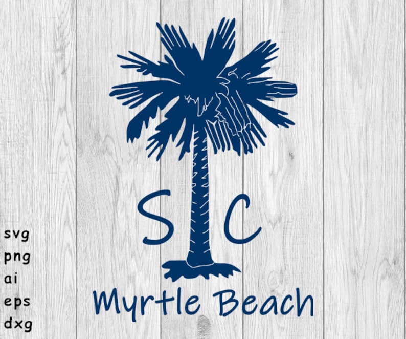 Myrtle Beach SC Logo 1 Svg Png Ai Eps and Dxf Files for | Etsy
