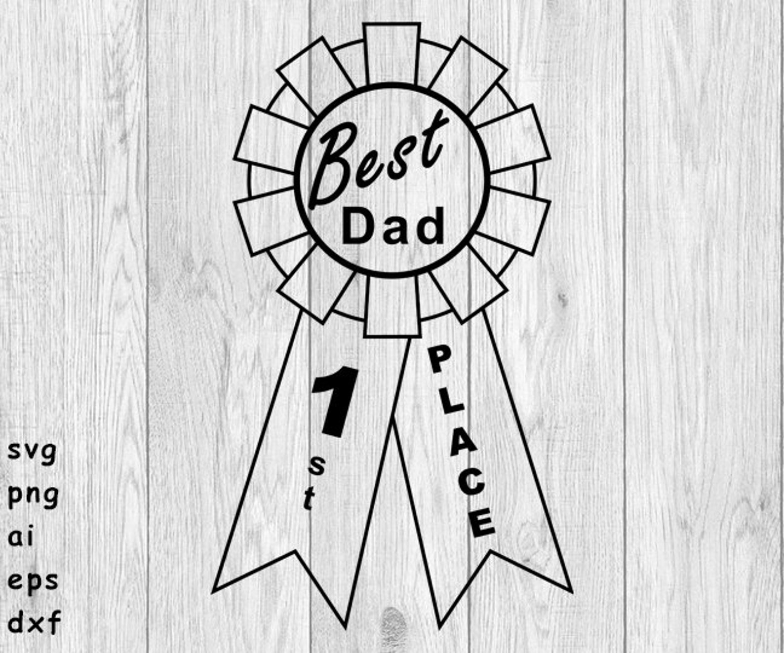Best Dad Ribbon Father's Day Award svg png ai eps | Etsy