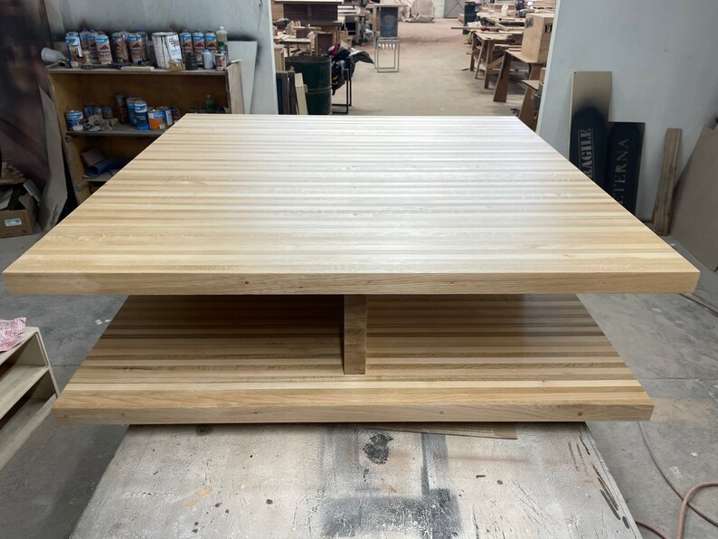 Modern Floating Solid Wood Oak Coffee Table All Natural - Etsy New Zealand