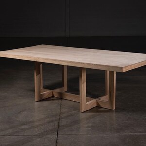 Orb Solid Natural Oak Dining Table - Etsy