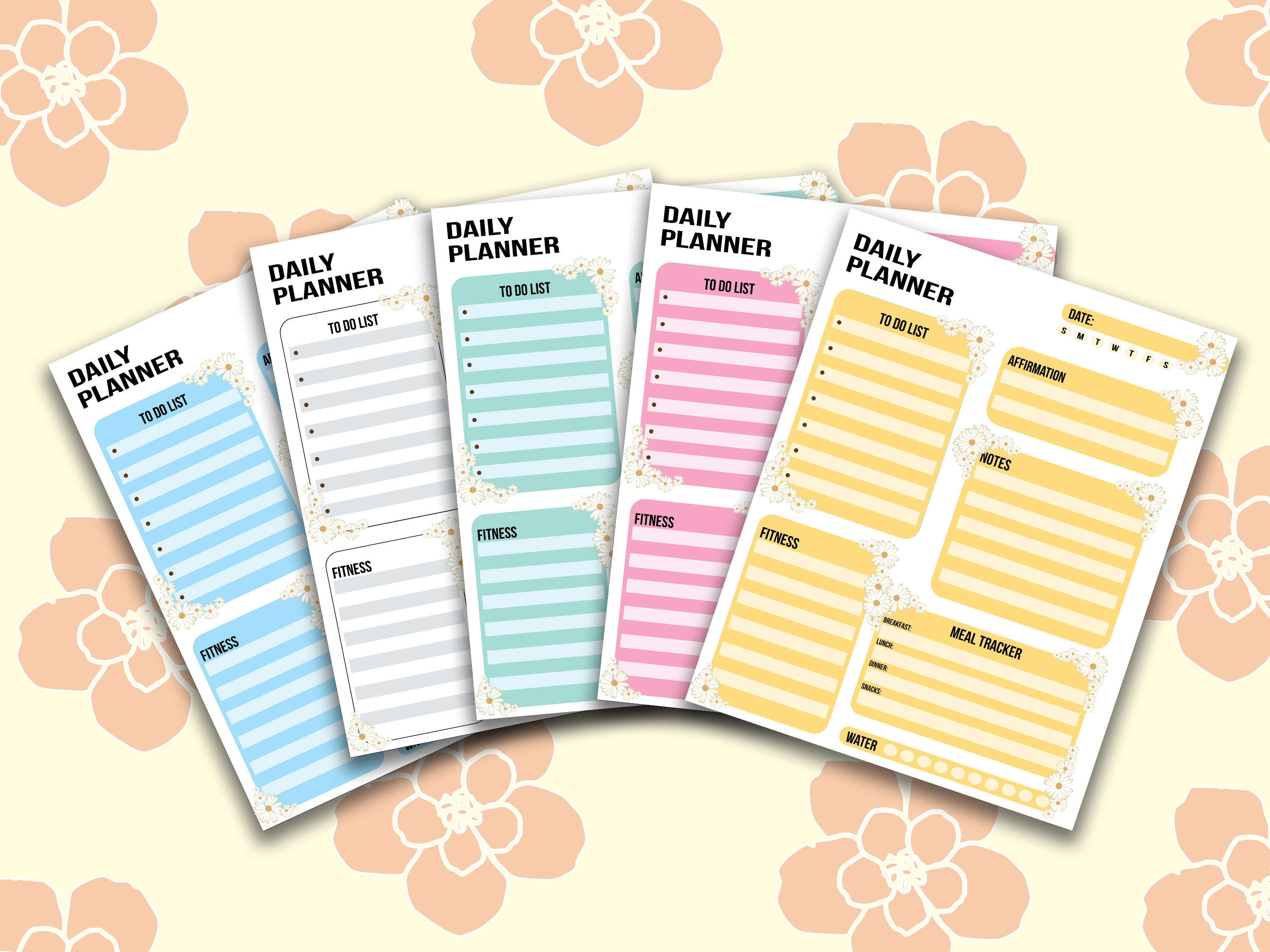 Daily Planner Printable to Do List, Tracker, Daily Organizer for ...