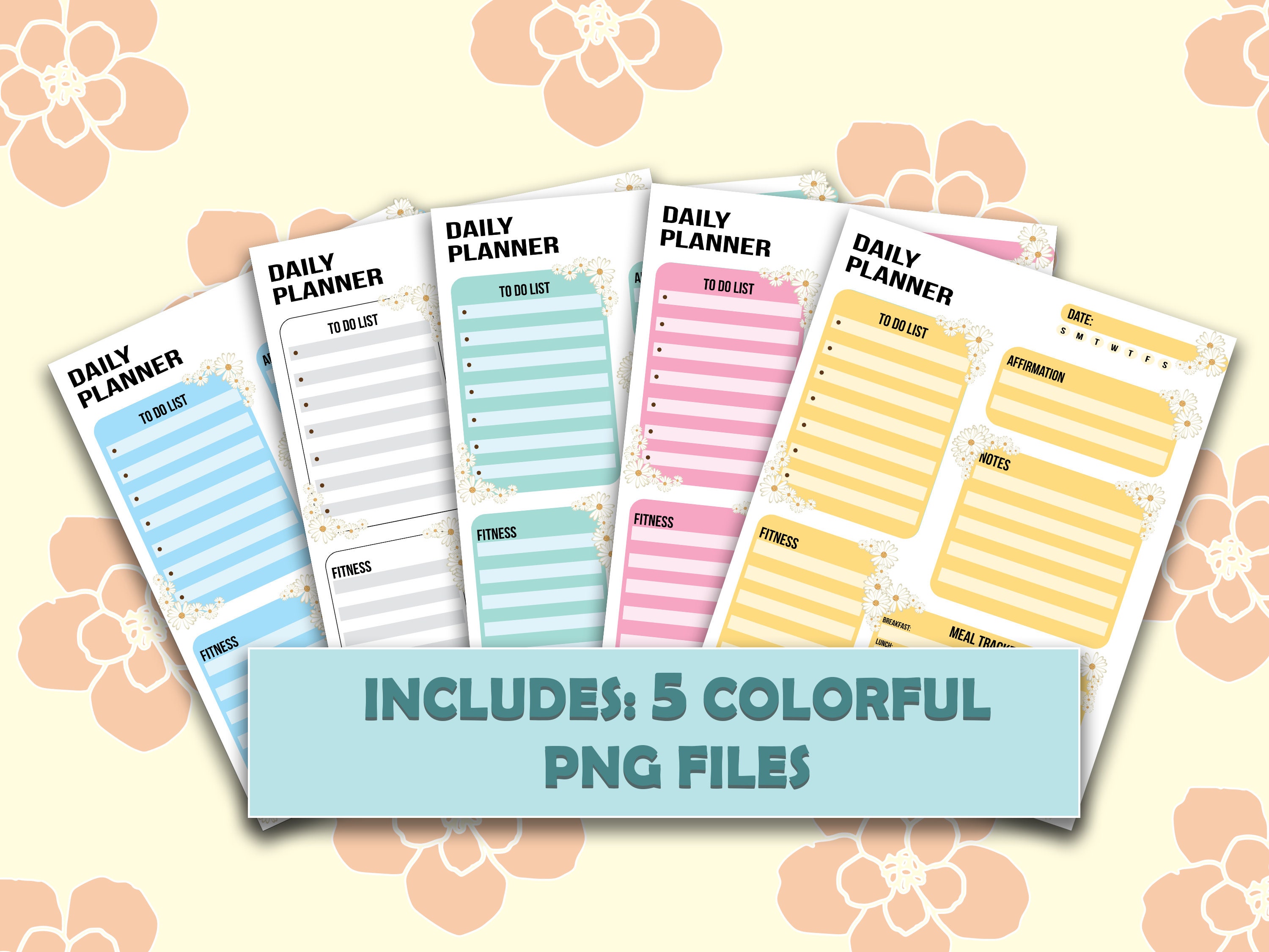 Daily Planner Printable to Do List, Tracker, Daily Organizer for ...