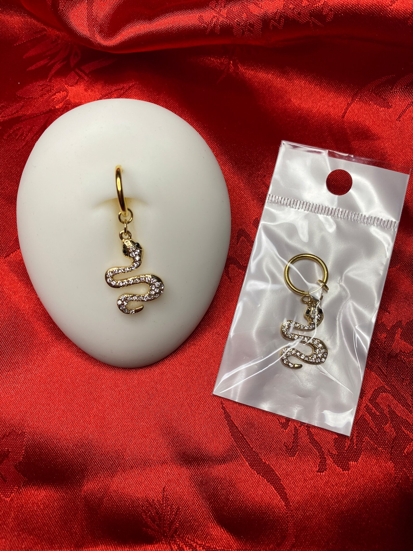 Fake Belly Piercing Snake, No Piercing Belly Ring, Butterfly Belly Ring ...