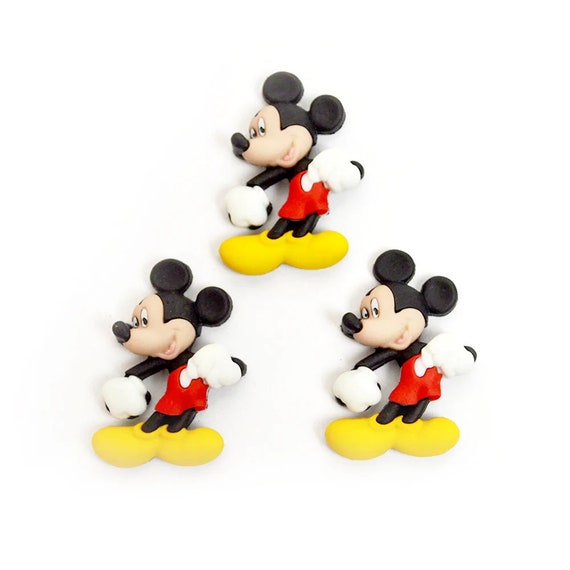 Disney Mickey Mouse Flat Back Buttons Jesse James Dress It - Etsy