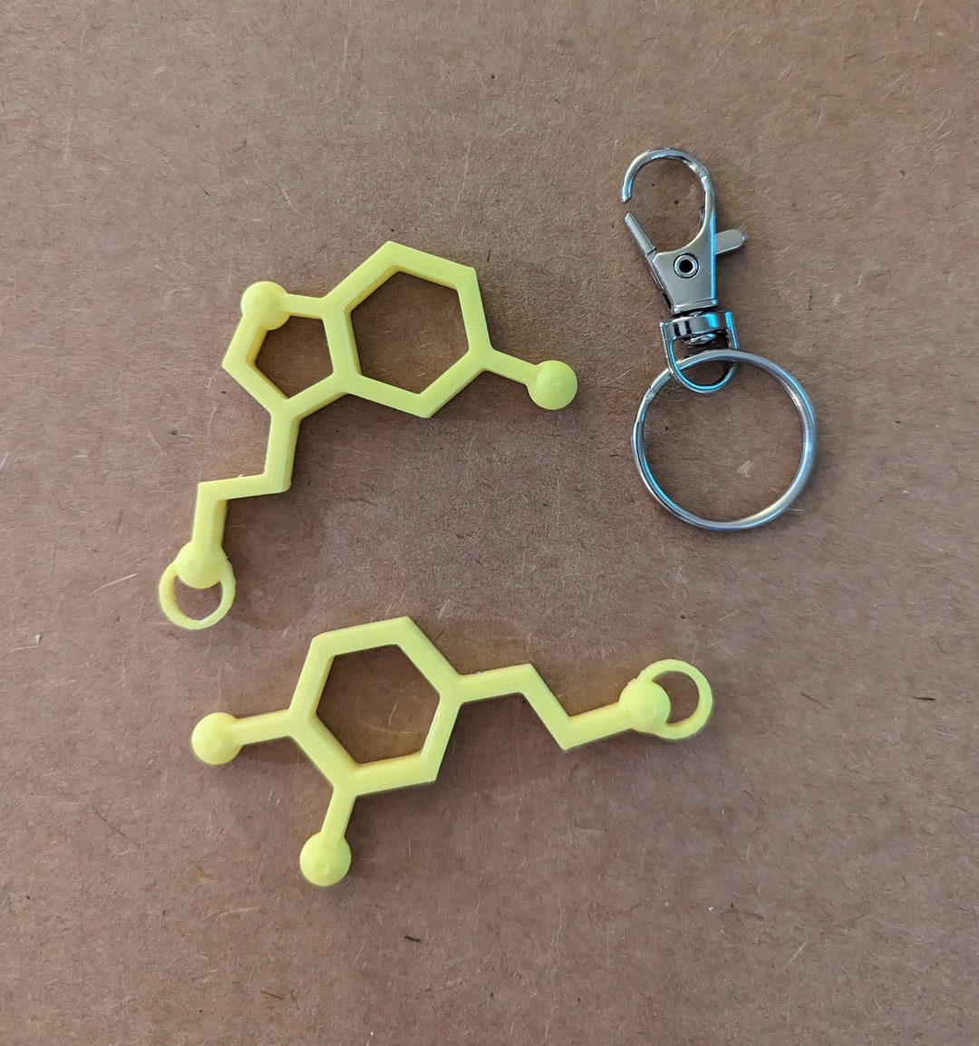 Serotonin / Dopamine Molecule 3D Printed Keychain - Etsy