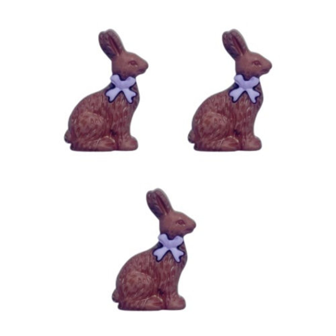 Chocolate Easter Bunny Shank Back Buttons - Etsy