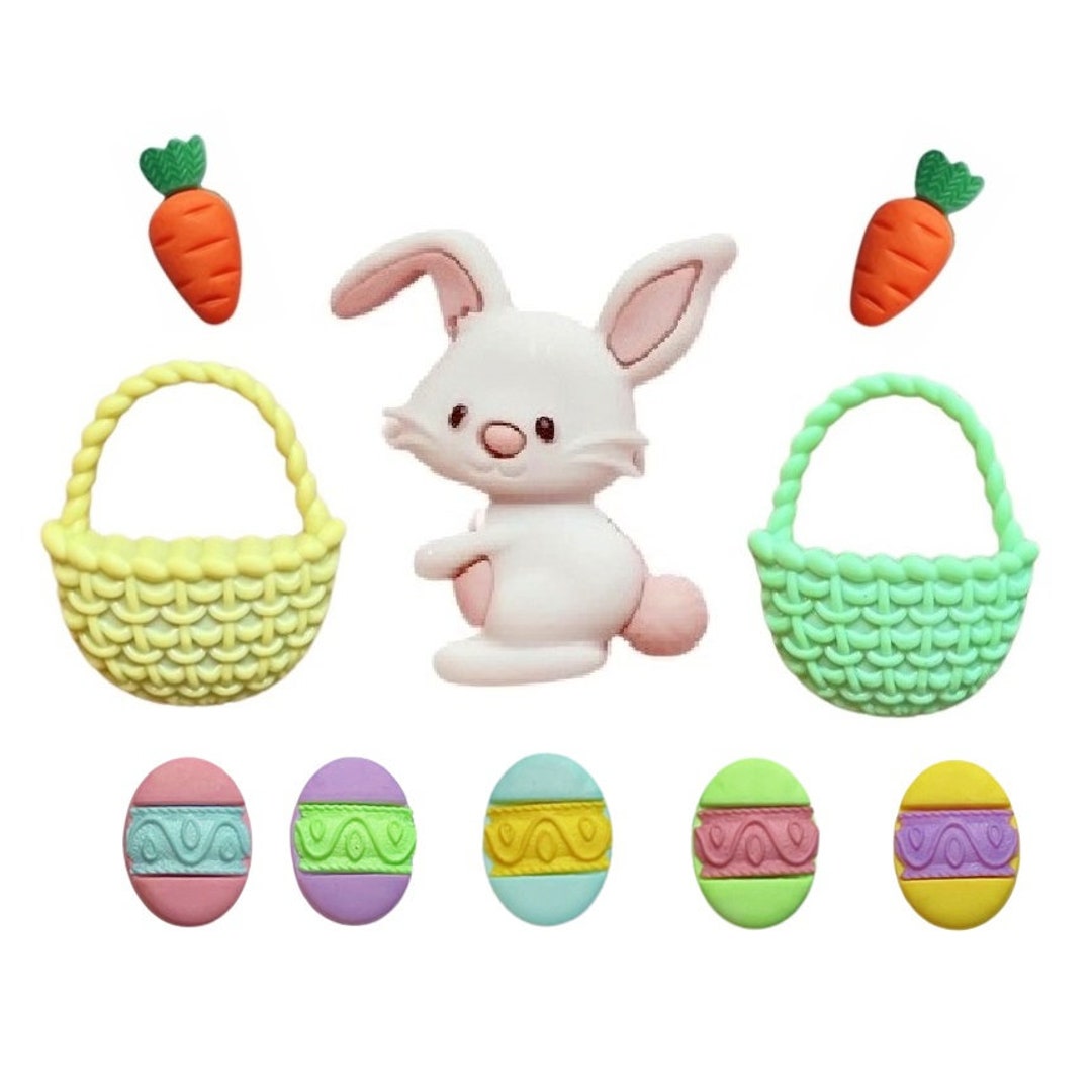 Easter Bunny Button Assortment - Etsy