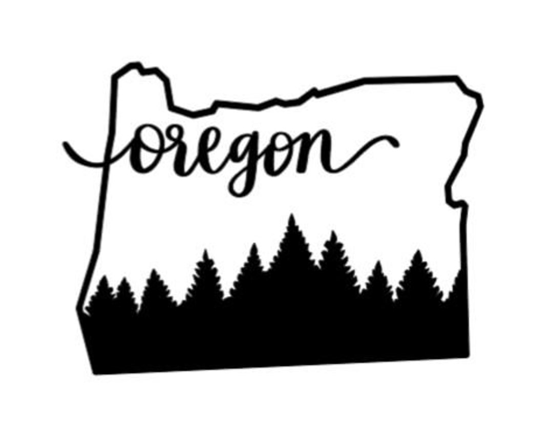 Vinyl Decal Oregon Outline - Etsy