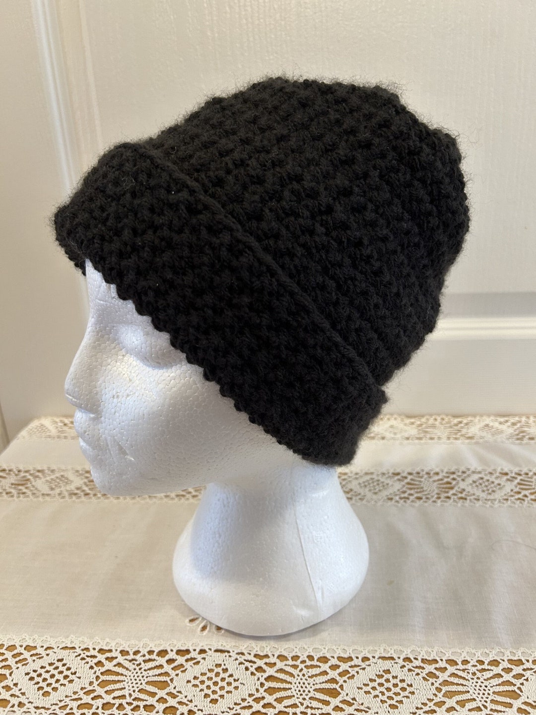 TOQUE HAT 10 COLOURS Crocheted With Brim, Must-have for Fall and Winter ...
