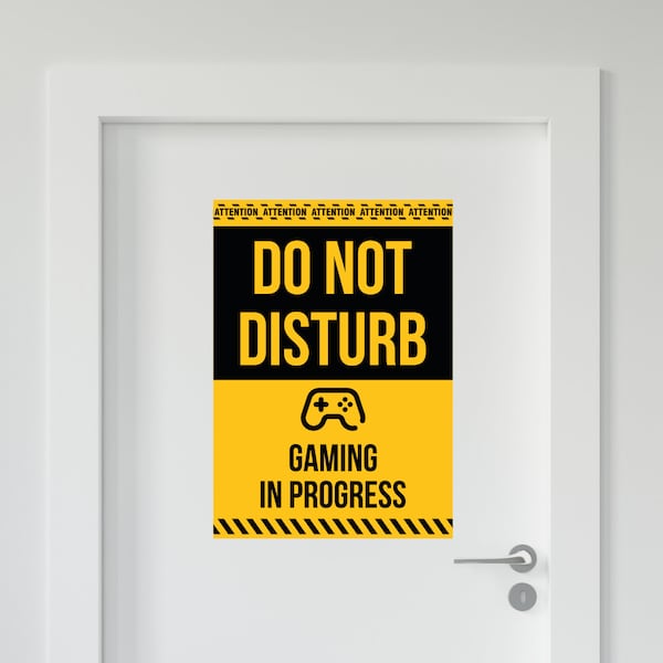 Gaming in Progress Door Sign - Etsy