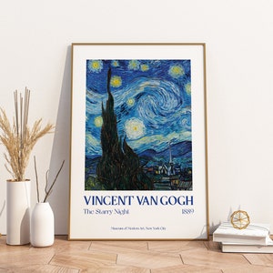 Vincent Van Gogh the Starry Night Digital Print, Van Gogh Art Print ...