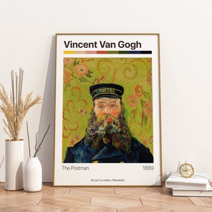 The Postman Digital Print, Vincent Van Gogh, Exhibition Poster, Museum ...