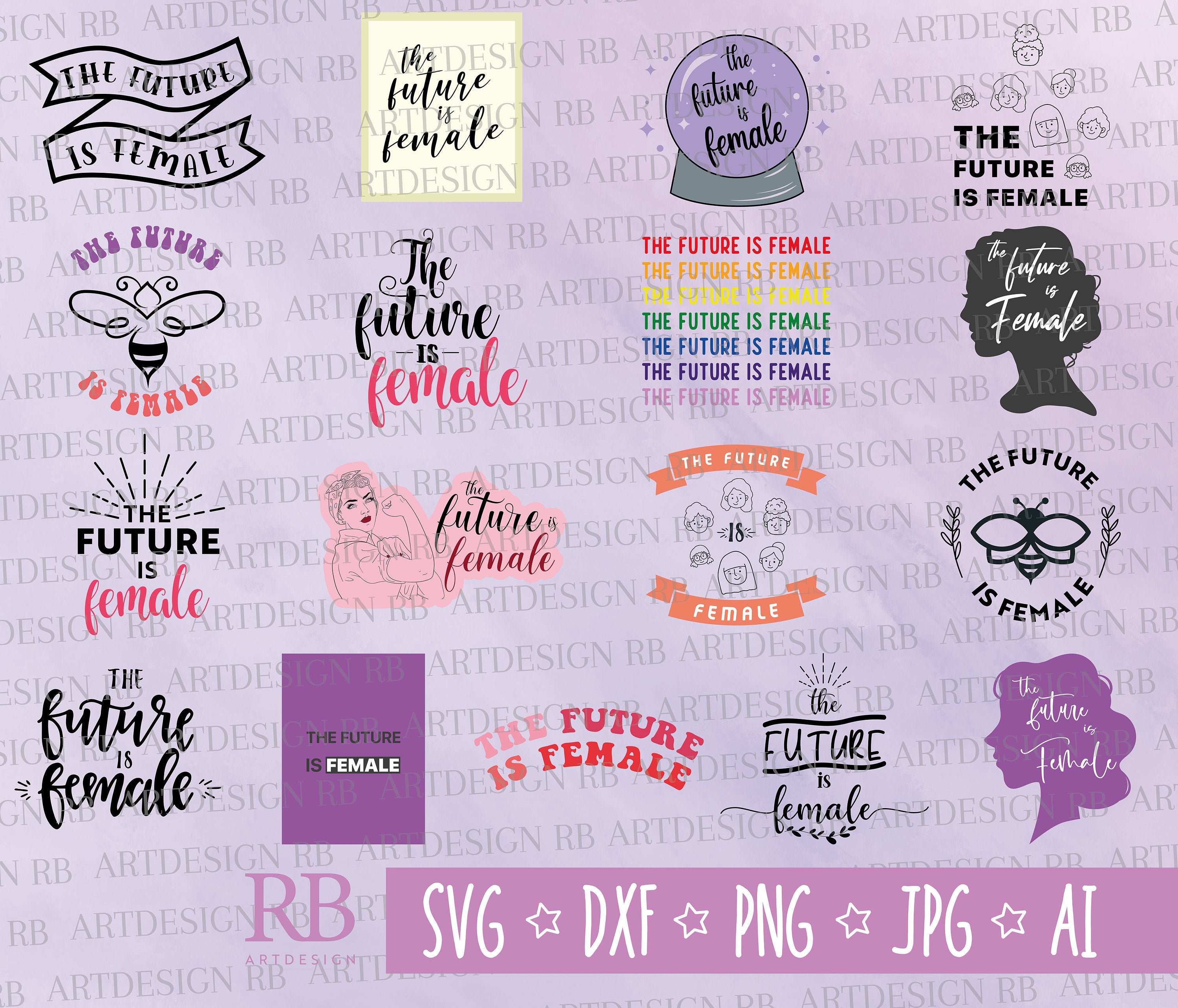 The Future is Female Svg Bundle Feminist SVG/PNG/DXF/Jpg/Ai | Etsy