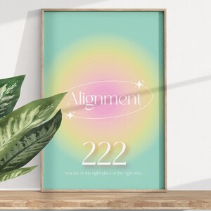 Angel Numbers Aura Printable Poster Bundle, Aesthetic Room Decor ...