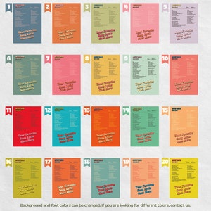 Choose Your 3D Song Lyric Poster, Printable Lyric Poster, Retro Groovy ...