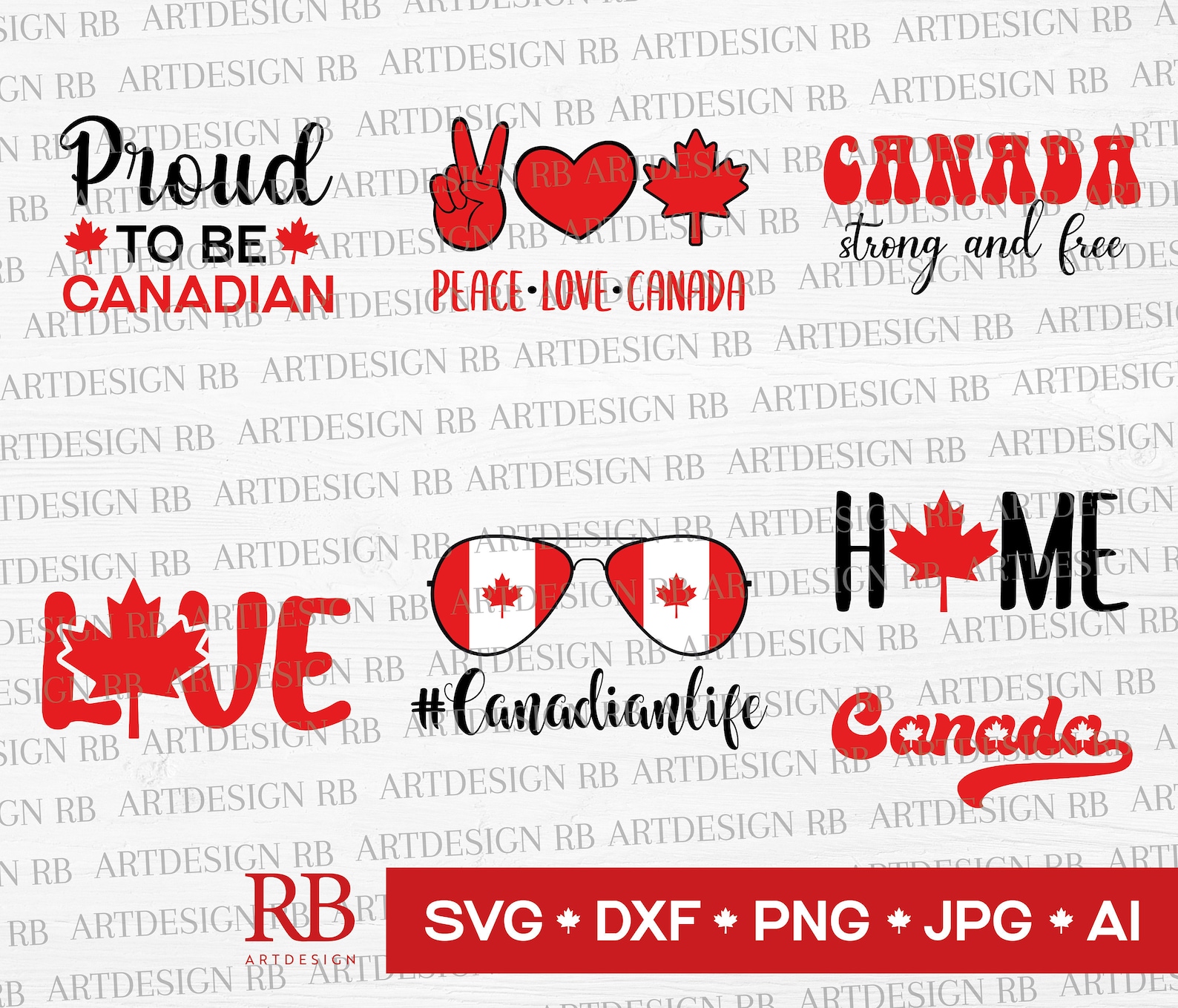 Canada Day Svg Bundle Canadian Life Svg/png/dxf/jpg/ai Files - Etsy