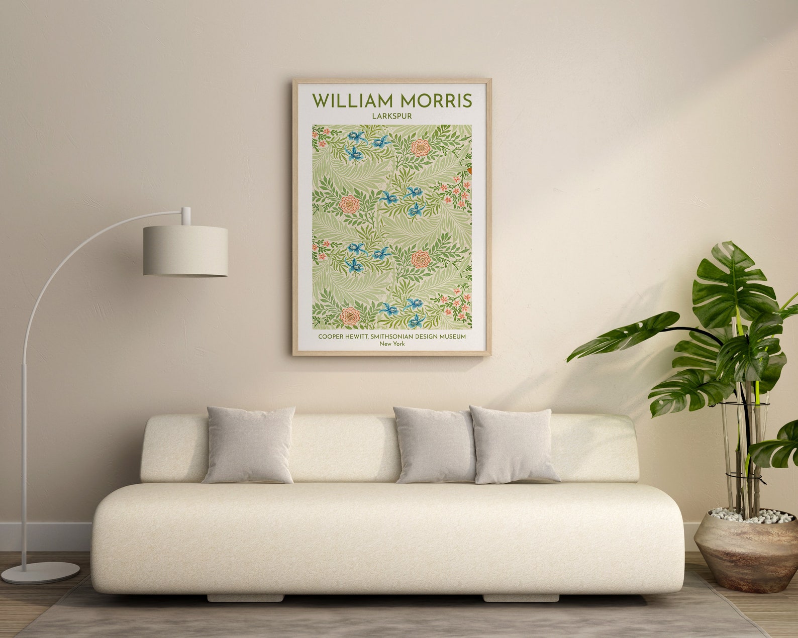 William Morris Poster, Art Nouveau Poster, Green Larkspur II Print ...