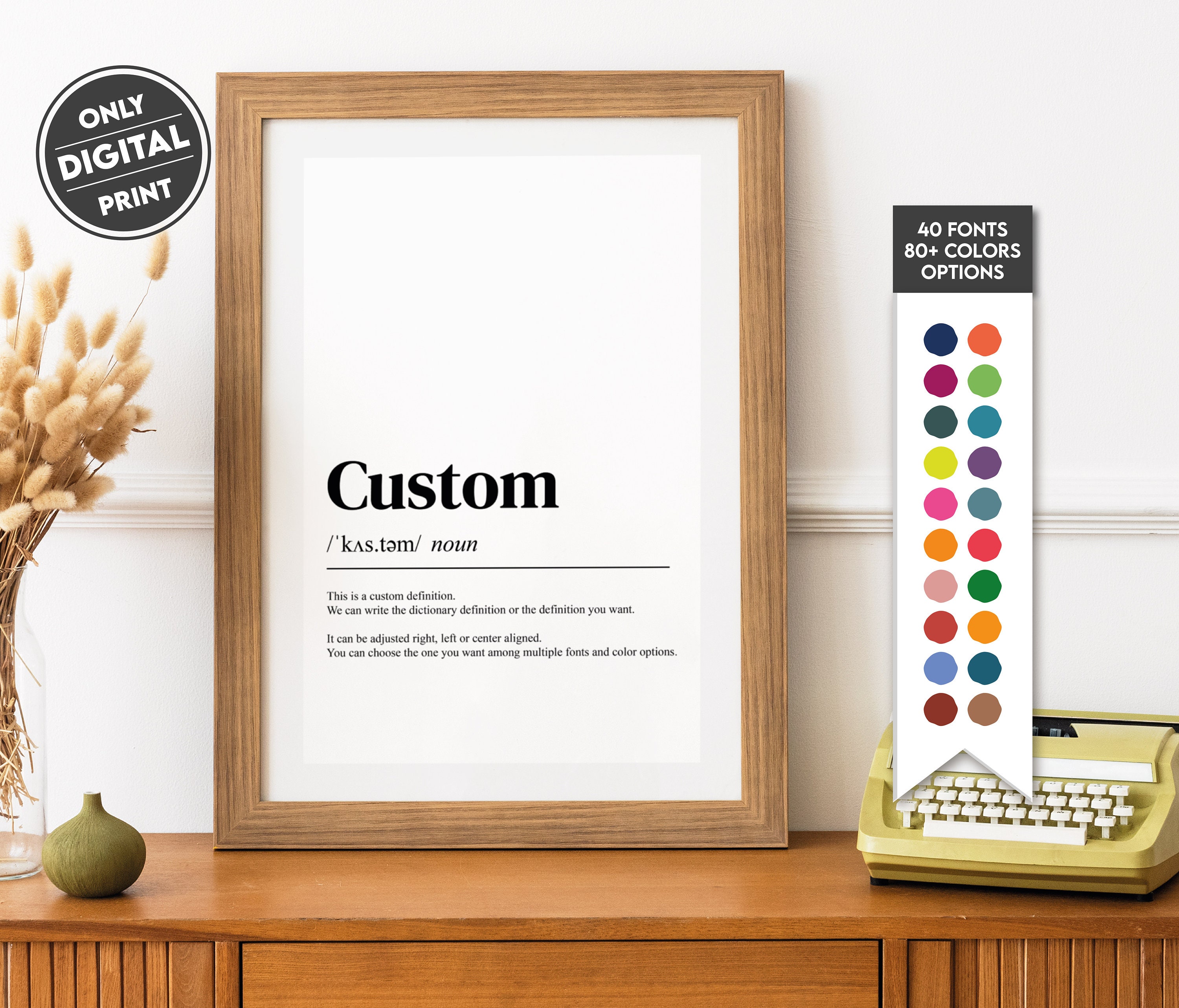 Digital Custom Definition Poster Personalized Definition Wall - Etsy