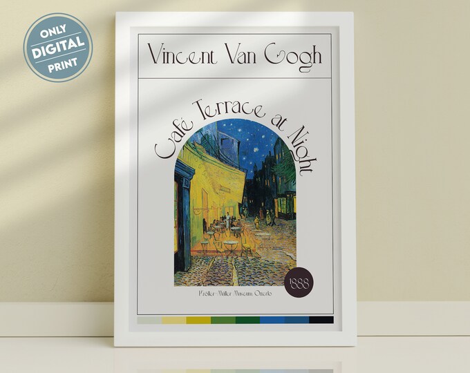 Vincent Van Gogh Café Terrace at Night Digital Print Van Gogh - Etsy