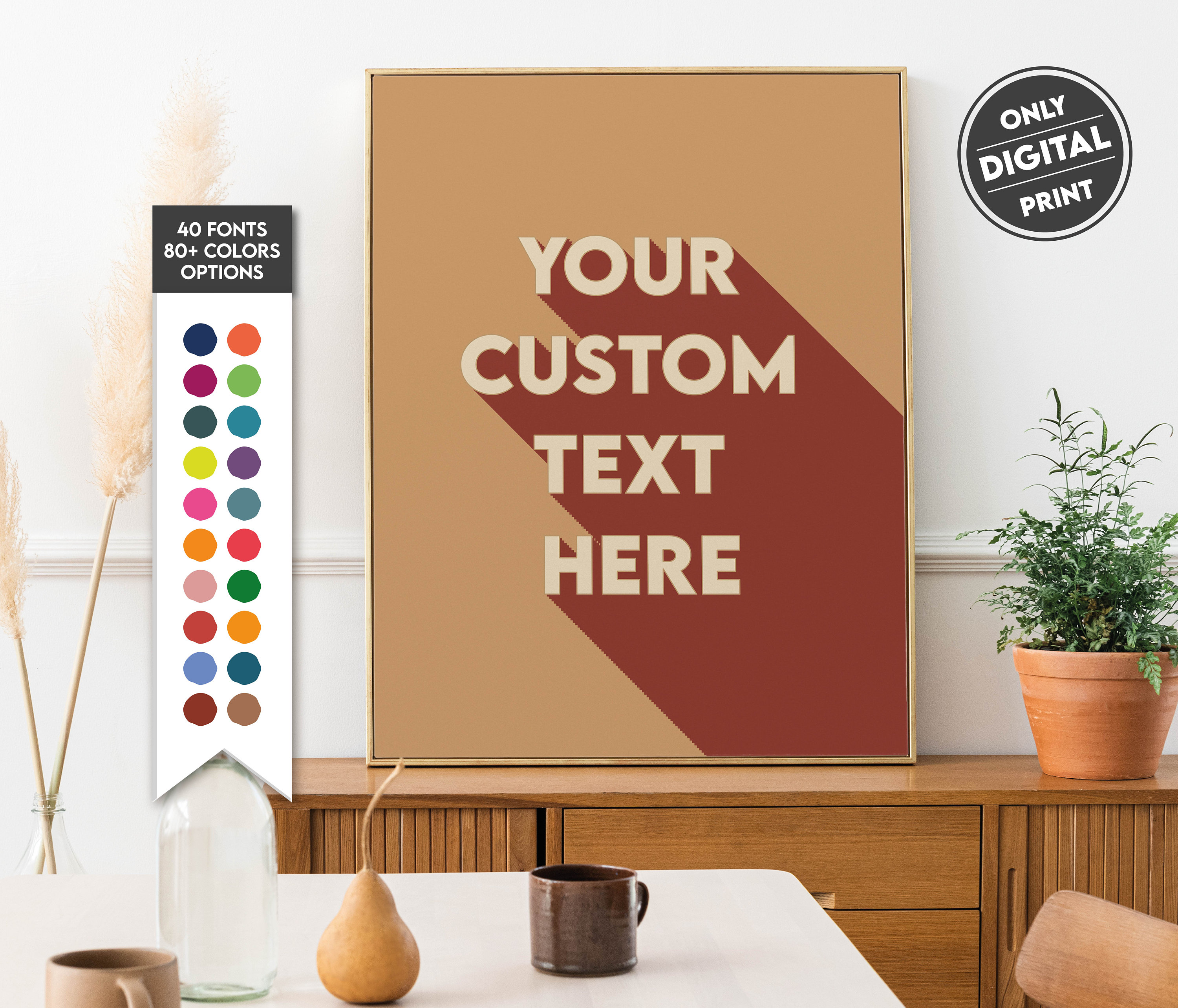 Digital Custom 3D Quote Poster Custom Colorful Quote Wall | Etsy