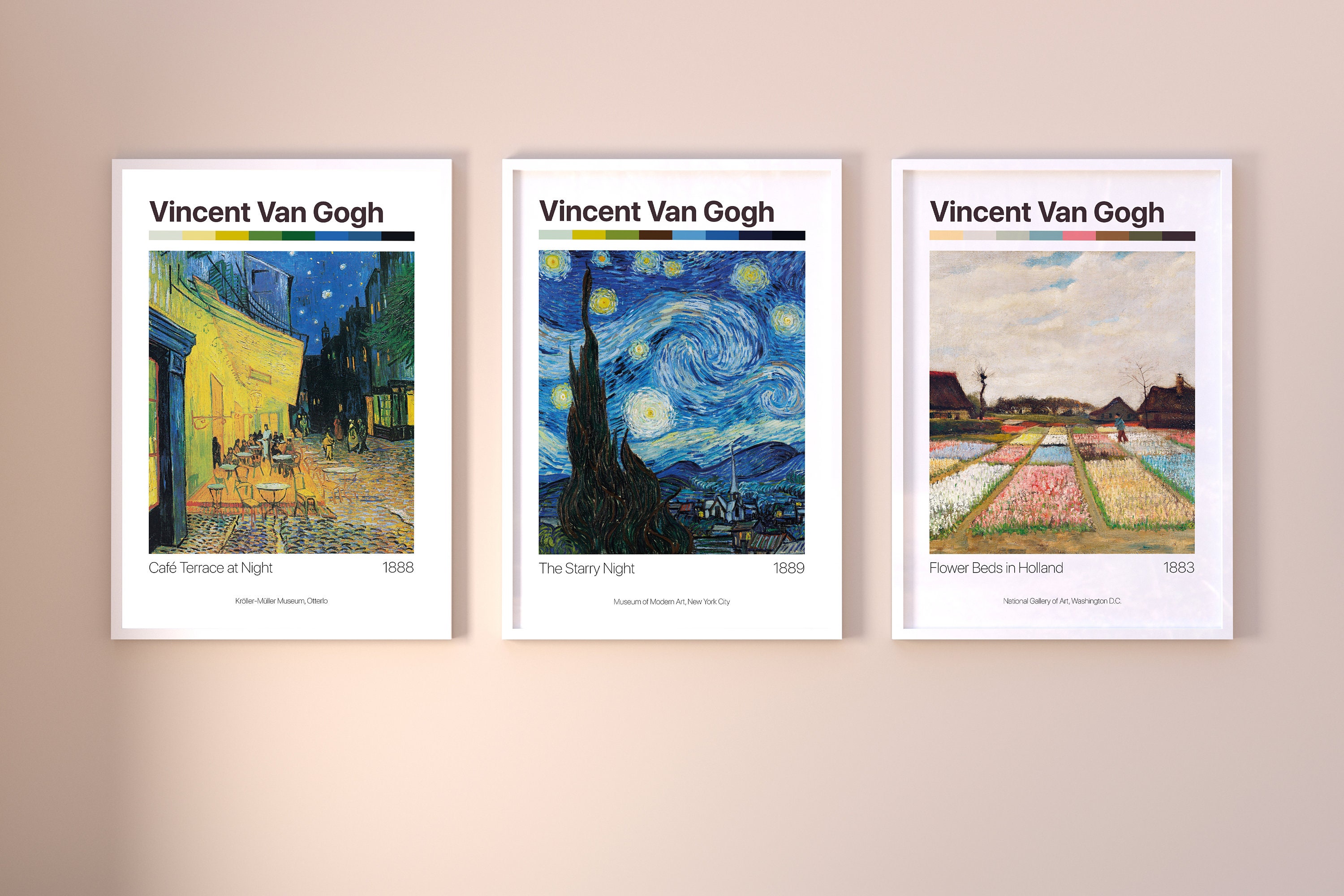 The Starry Night Digital Print Exhibition Poster Vincent Van - Etsy