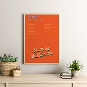 Choose Your 3D Song Lyric Poster, Printable Lyric Poster, Retro Groovy ...
