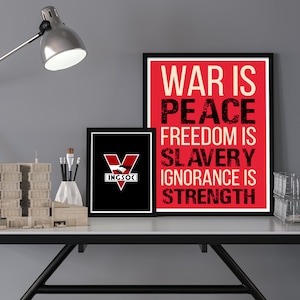 1984 Digital Poster Bundle, Orwell Poster, George Orwell Novel, Orwell ...