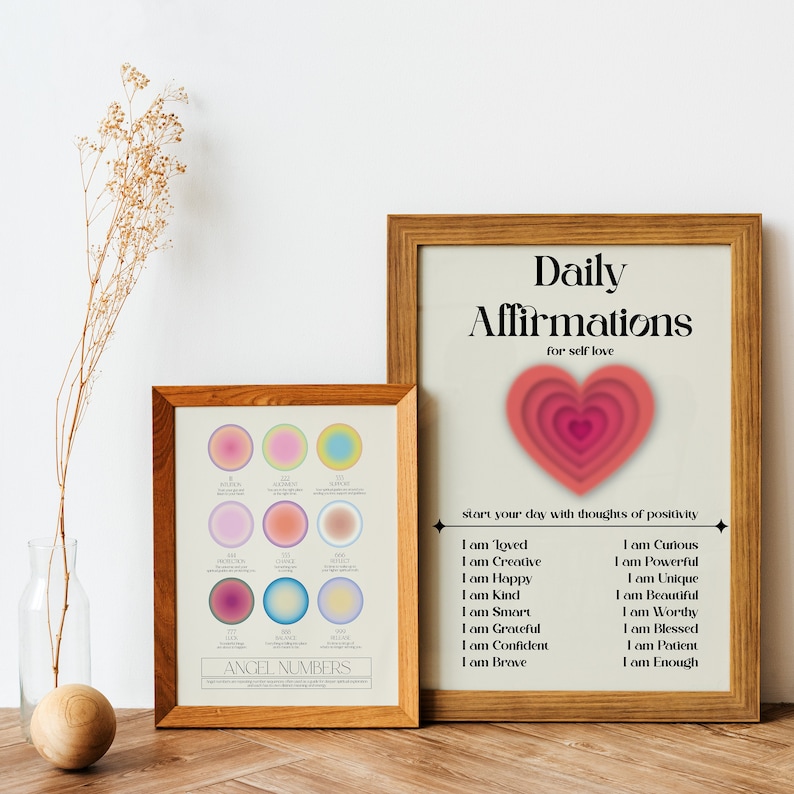 Daily Affirmations Printable Poster, Affirmation Print, Mental Health ...