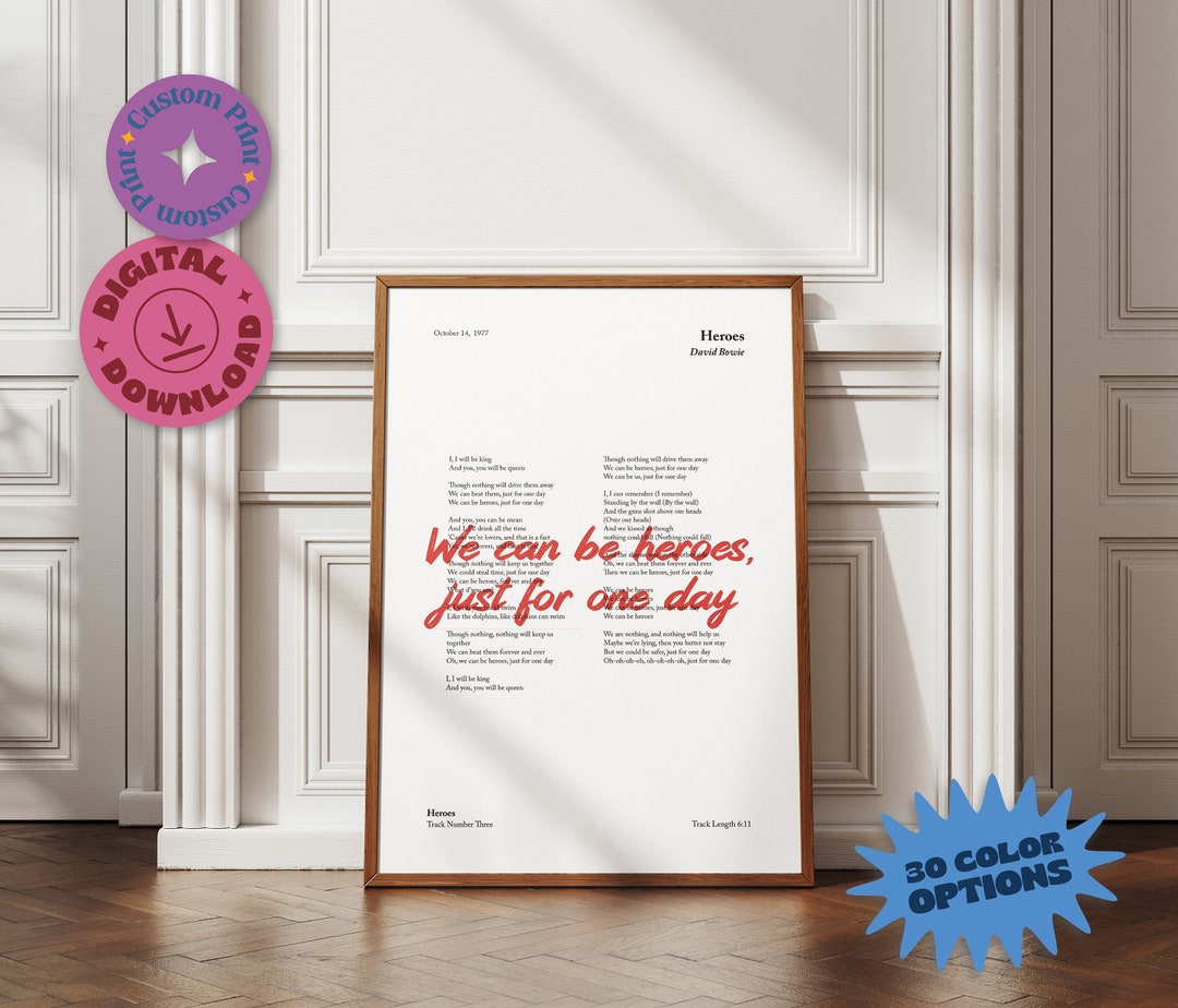 Personalized Lyrics Poster, Printable Wedding Song Gift, Music Poster ...