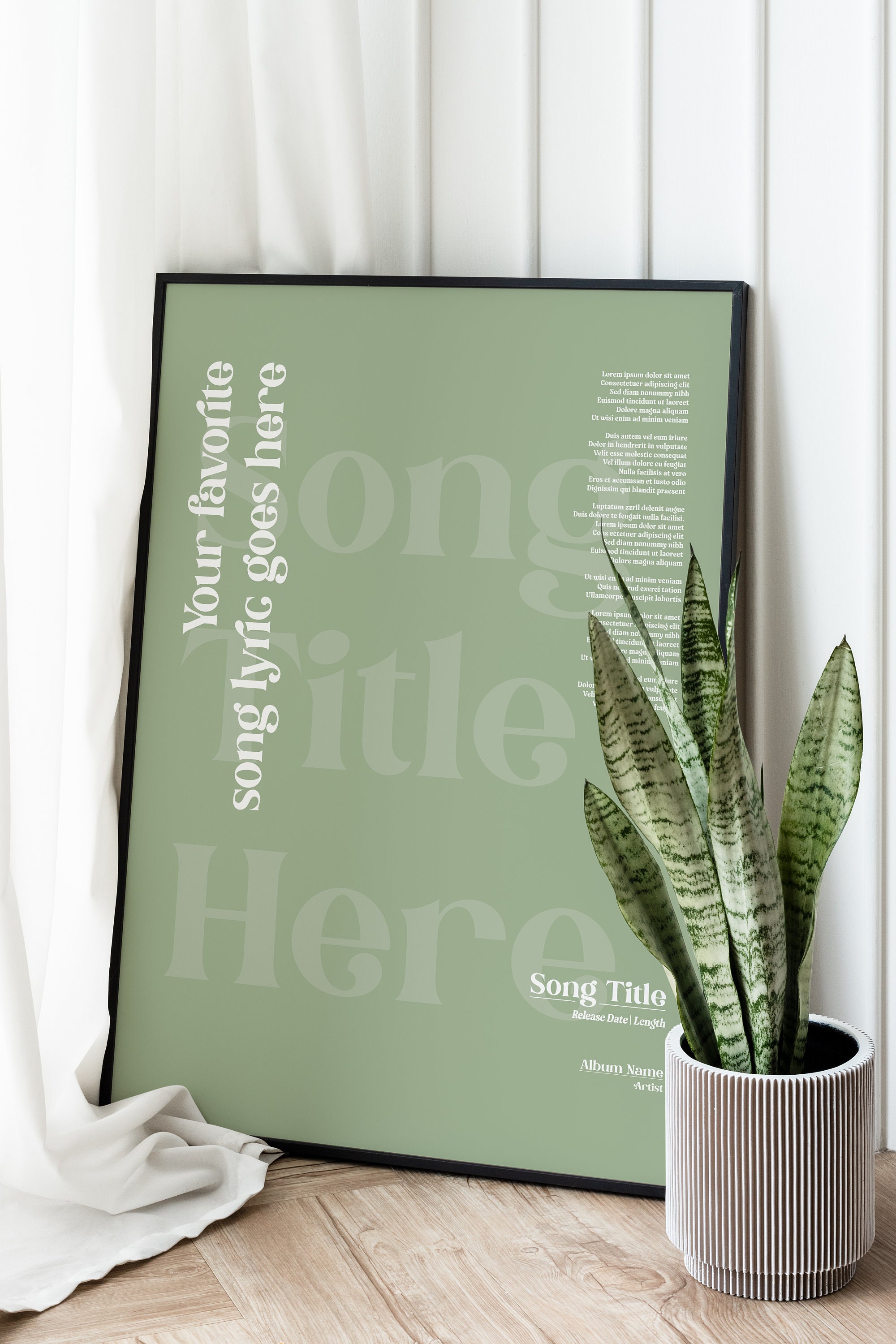 Custom Song Lyric Poster: Swiss Style Wall Art (digital Download) - Etsy