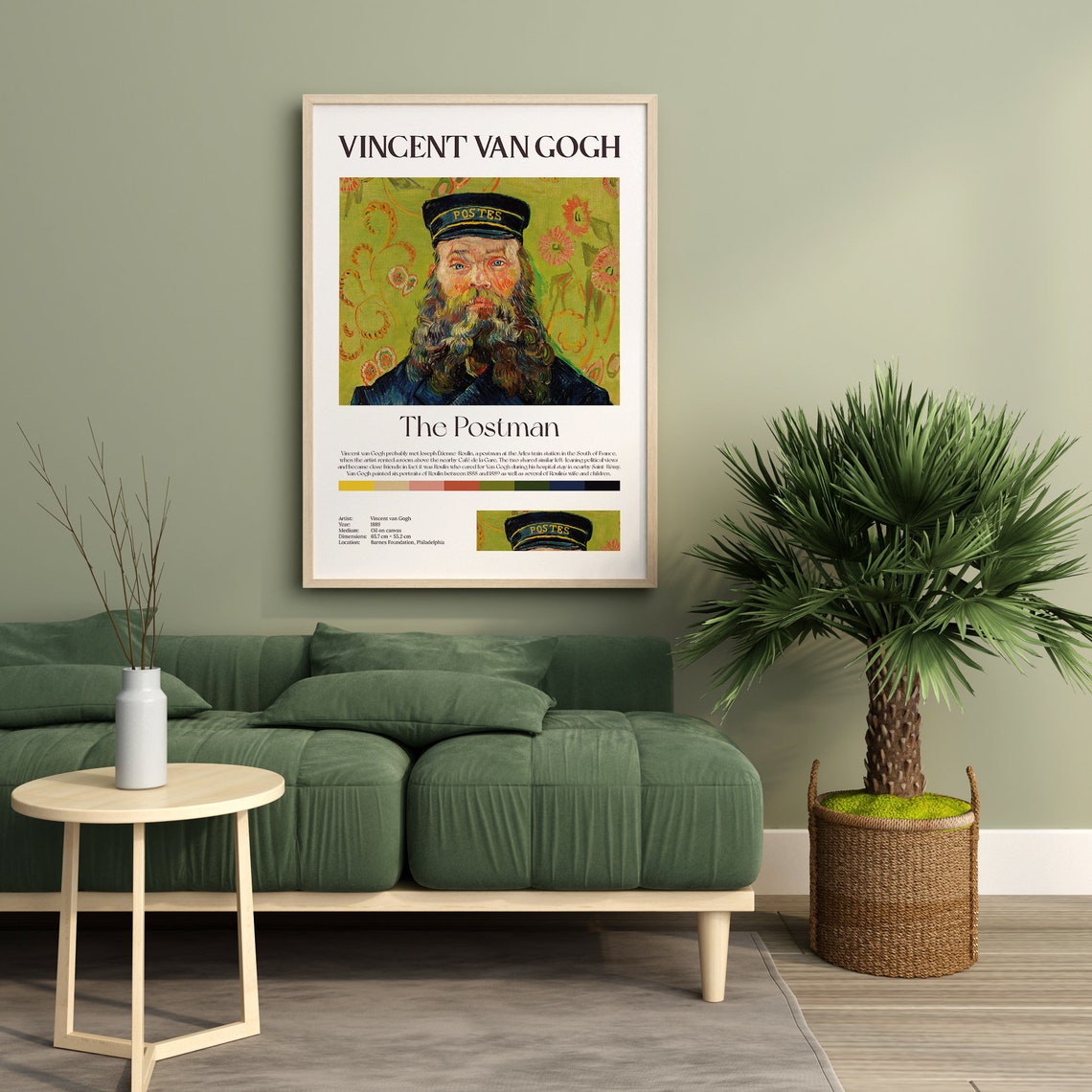 Vincent Van Gogh the Postman Digital Print Van Gogh Art | Etsy