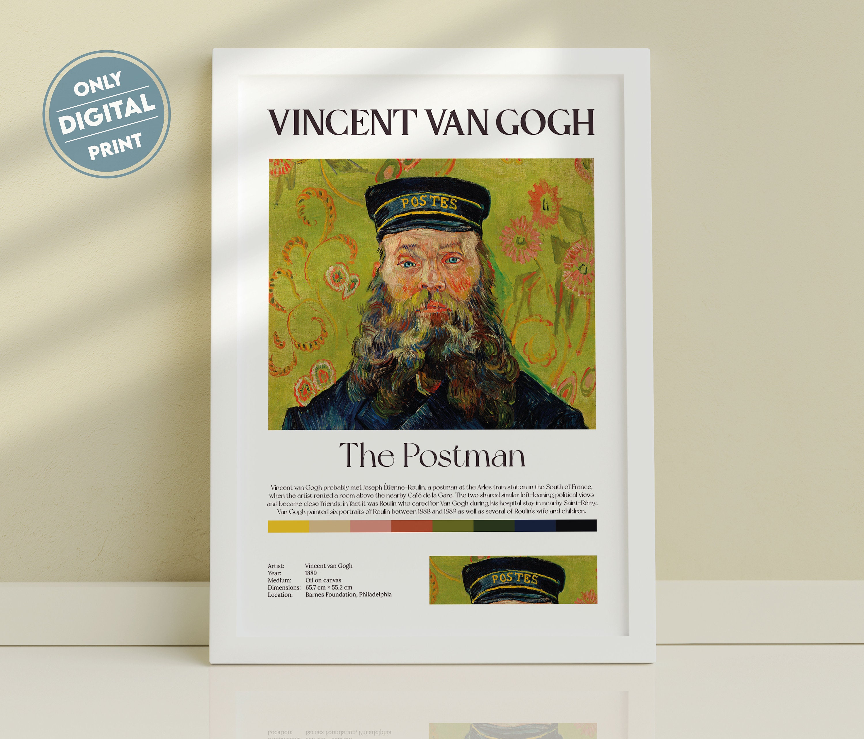 Vincent Van Gogh the Postman Digital Print Van Gogh Art | Etsy