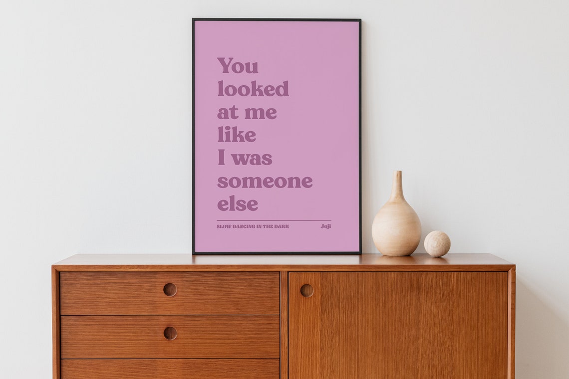 Custom Song Lyric Poster: Personalized Music Wall Art (digital Download ...