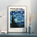 The Starry Night Digital Print Exhibition Poster Vincent Van - Etsy