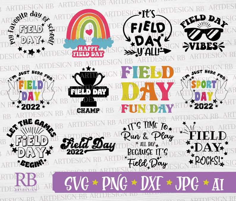 Field Day 2022 Svg Bundle Field Day Vibes Svg/pnd/dxf/jpg/ai - Etsy