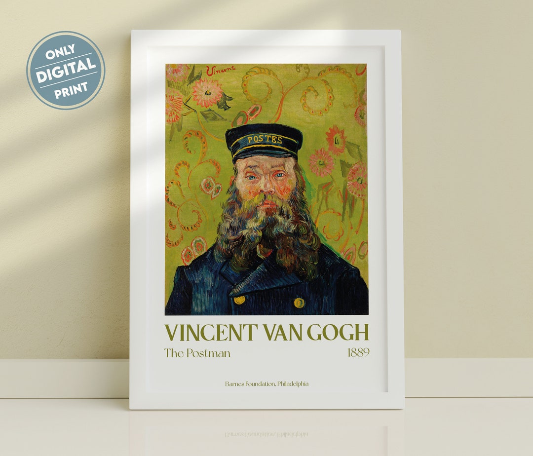 Van Gogh "the Postman" Print: Minimalist Exhibition Poster (digital ...
