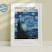 The Starry Night Digital Print Exhibition Poster Vincent Van - Etsy