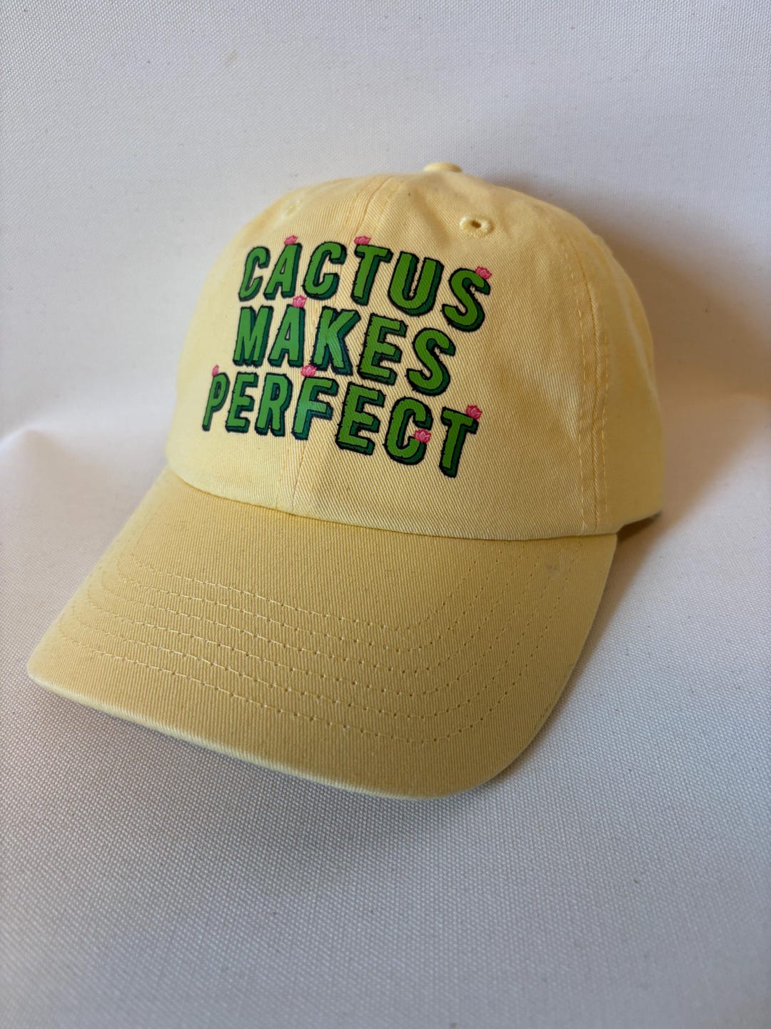 Yellow "cactus Makes Perfect" Dad Hat - Plant Lovers Gift - Etsy