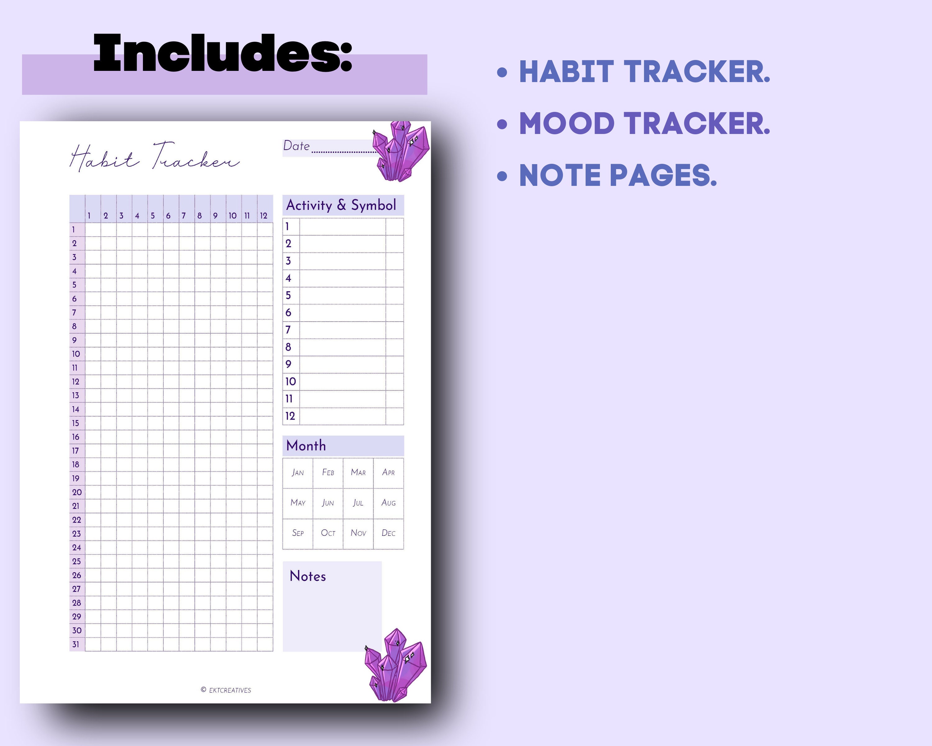 Habit Mood Tracker Habit Tracker Undated Weekly Mood Tracker Printable ...