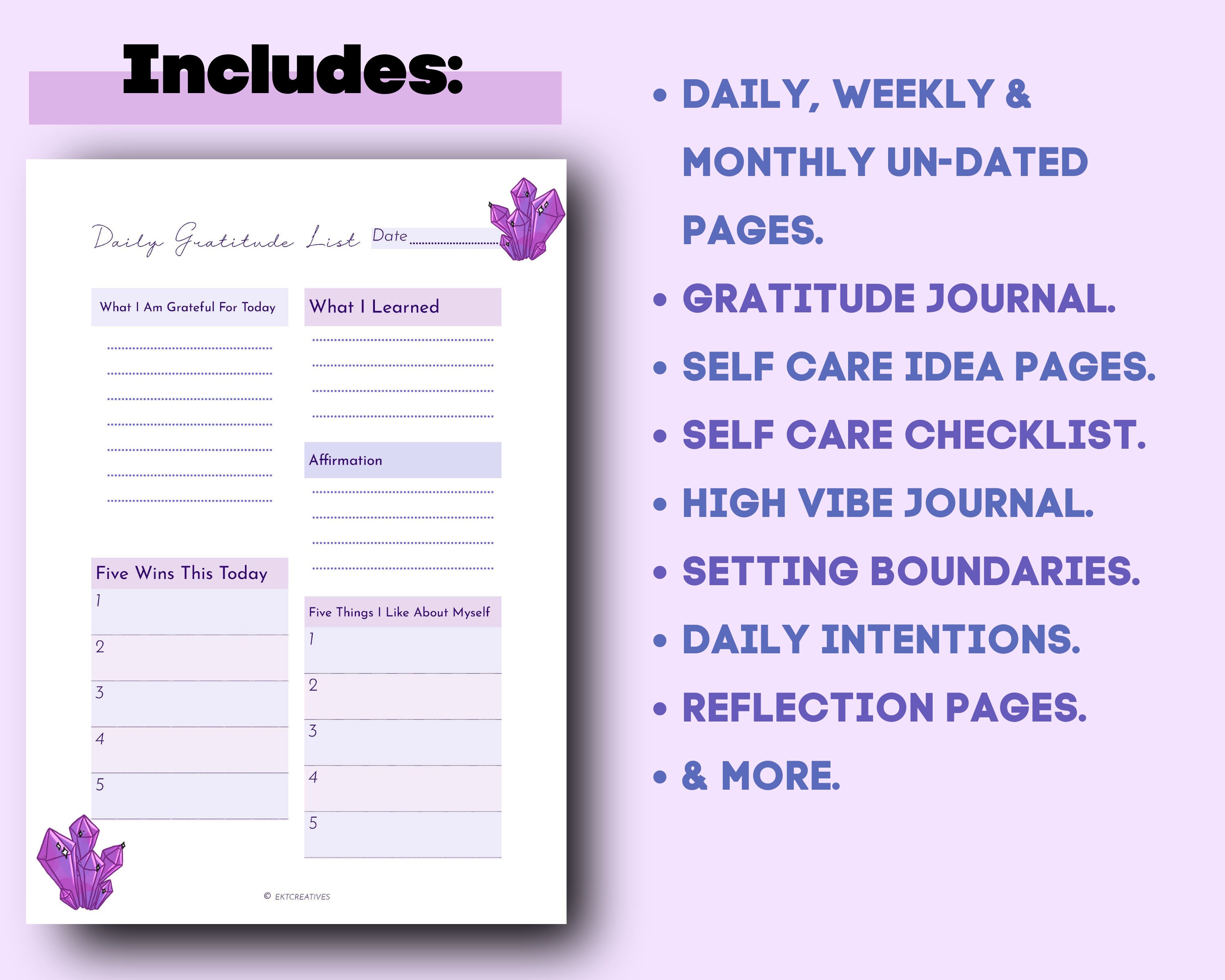 Gratitude Journal Printable Digital Gratitude Journal Gratitude Journal ...
