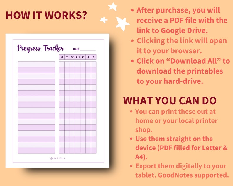 Purple Goal Printable Planner Manifestation Goal Tracker Dream Journal ...