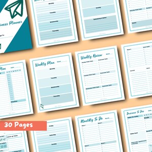 Business Printable Planner Pages Business Plan Content Planner Creative ...