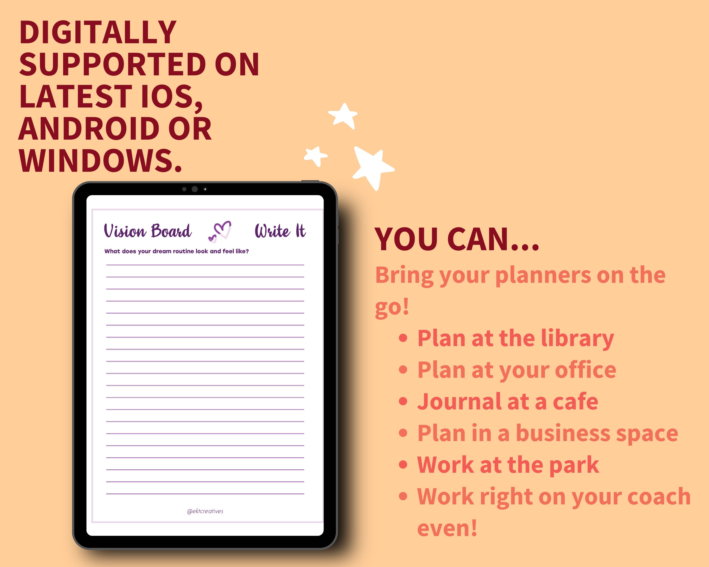 Purple Goal Printable Planner Manifestation Goal Tracker Dream Journal ...