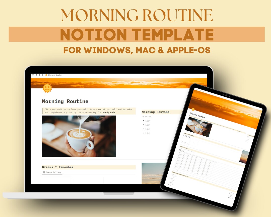 Miracle Morning Notion Template Daily Routine Notion Template 2023 ...