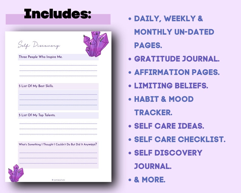 Daily Mental Wellness Journal Daily Wellness Journal - Etsy