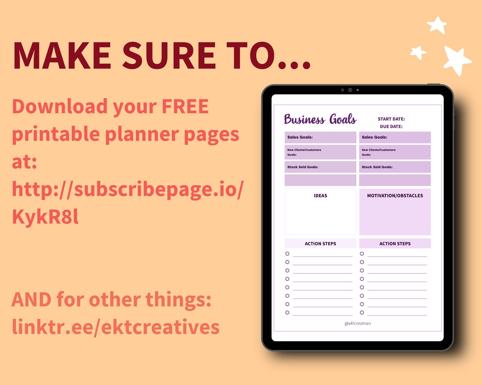Purple Goal Printable Planner Manifestation Goal Tracker Dream Journal ...