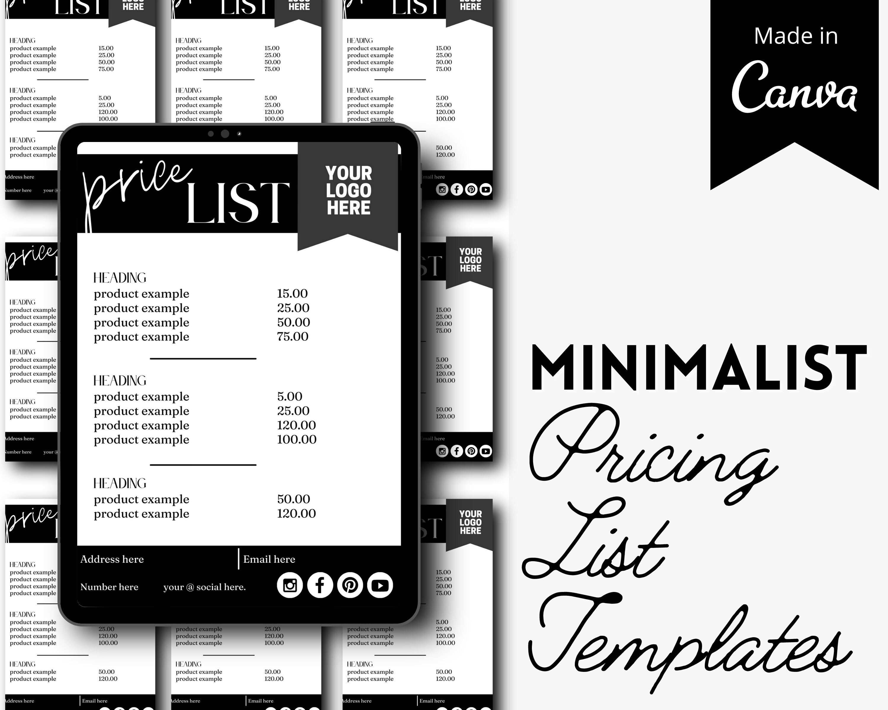 Price List Graphic Design