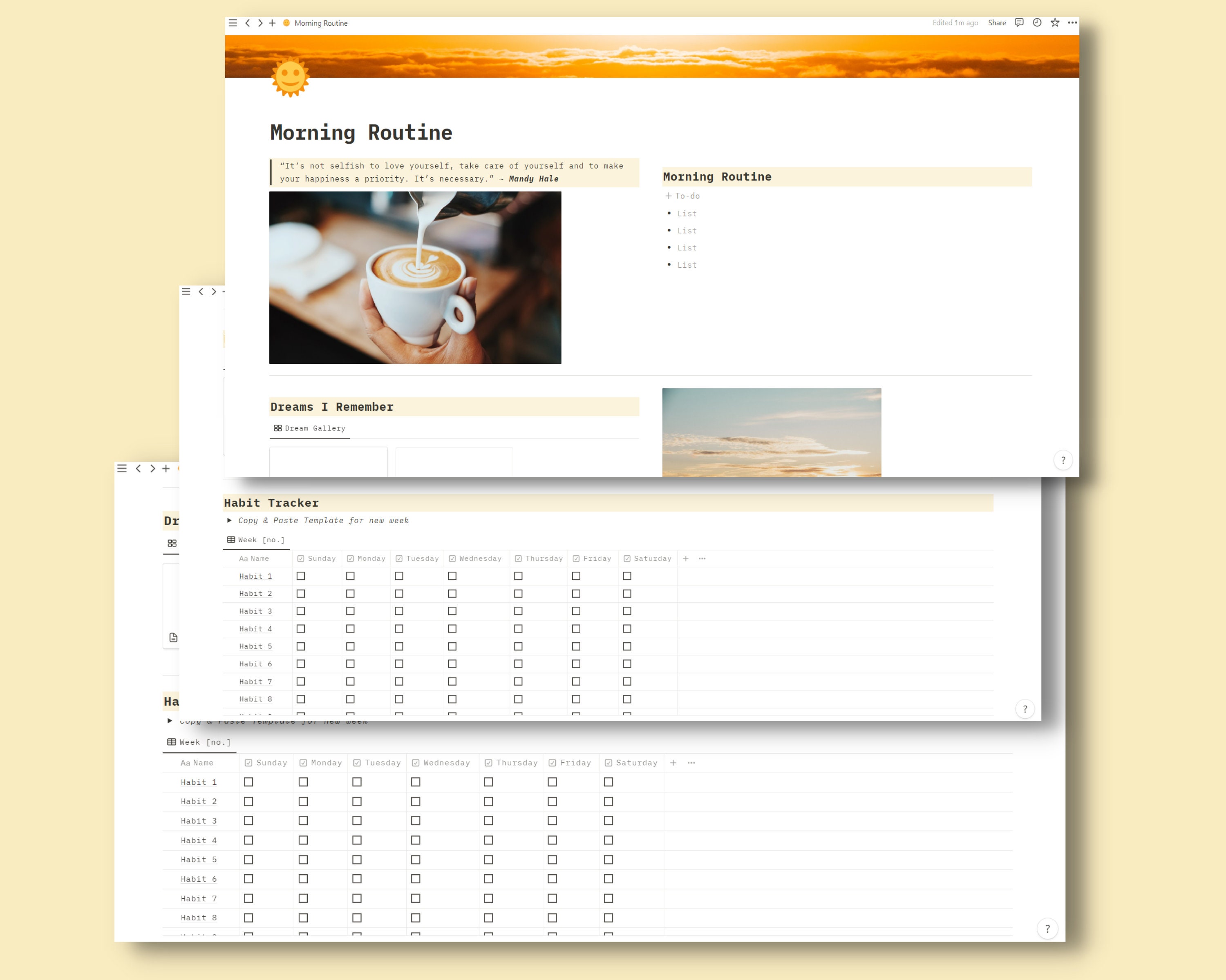 Miracle Morning Notion Template Daily Routine Notion Template 2023 ...