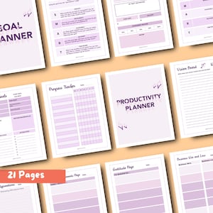 Purple Goal Printable Planner Manifestation Goal Tracker Dream Journal ...